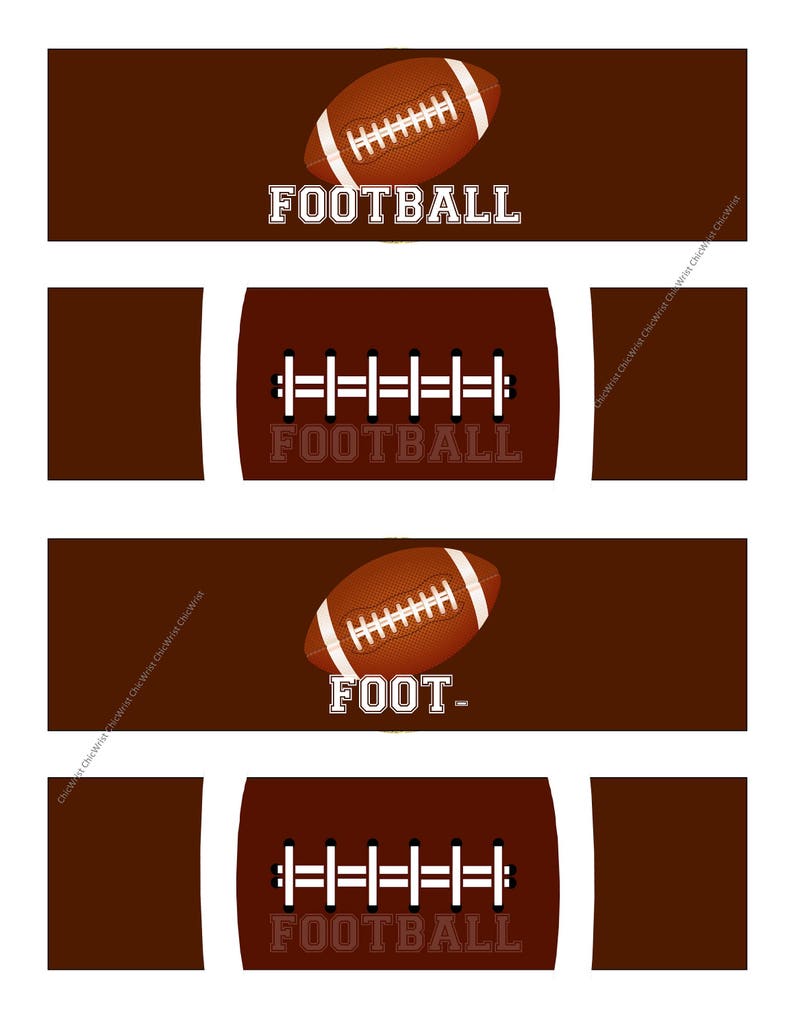 FOOTBALL THEME // Football Party Labels // Water Bottle Party Labels ...