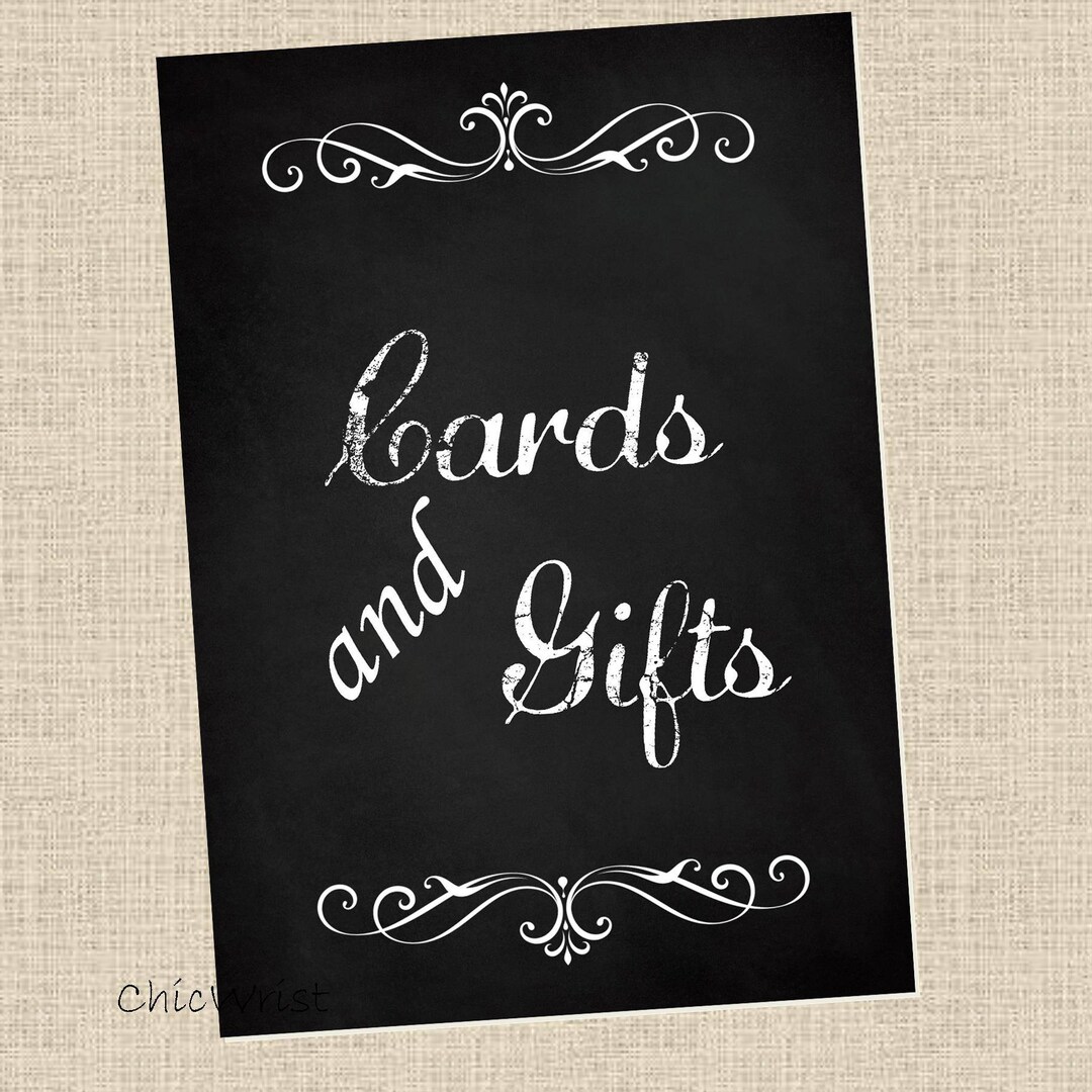 Printable Wedding Sign // 5X7 Sign // Chalkboard Sign // Cards and ...