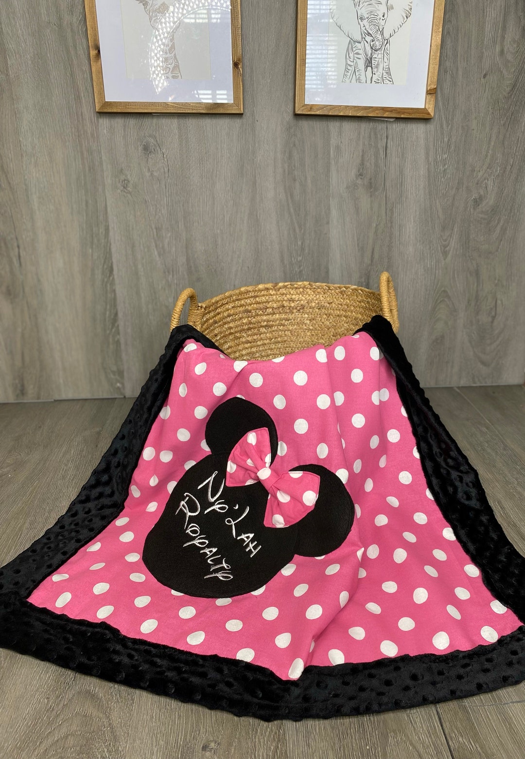 Minnie Mouse - Baby Blanket - New Mom Gift - Personalized- Infant Baby ...