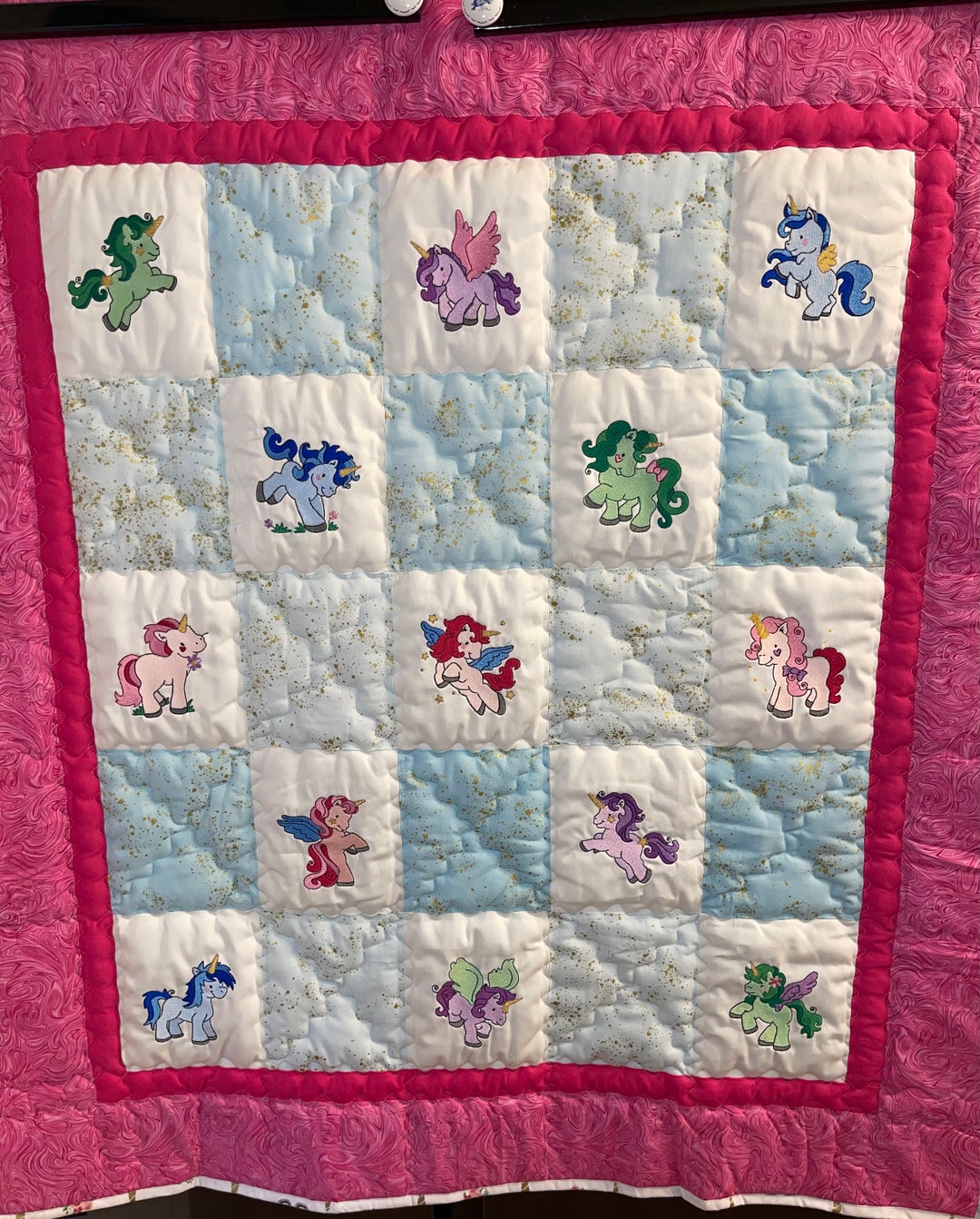 Unicorns Quilt - Etsy