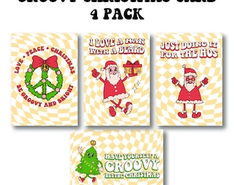 Tis the Season Retro Groovy Christmas Sticker - Etsy