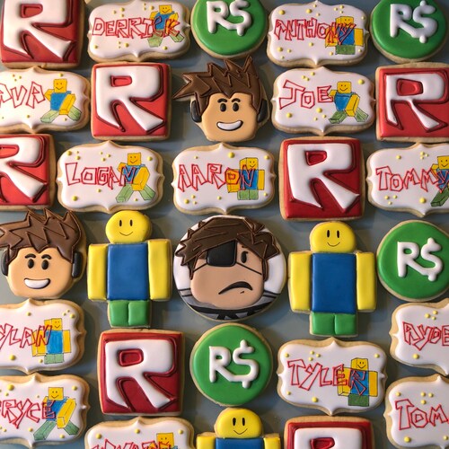 12 Roblox Cookies Gamer Cookies Cookie Favors Gamer Gift - Etsy
