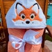 Fox Hooded Towel NAME INCLUDED - Etsy