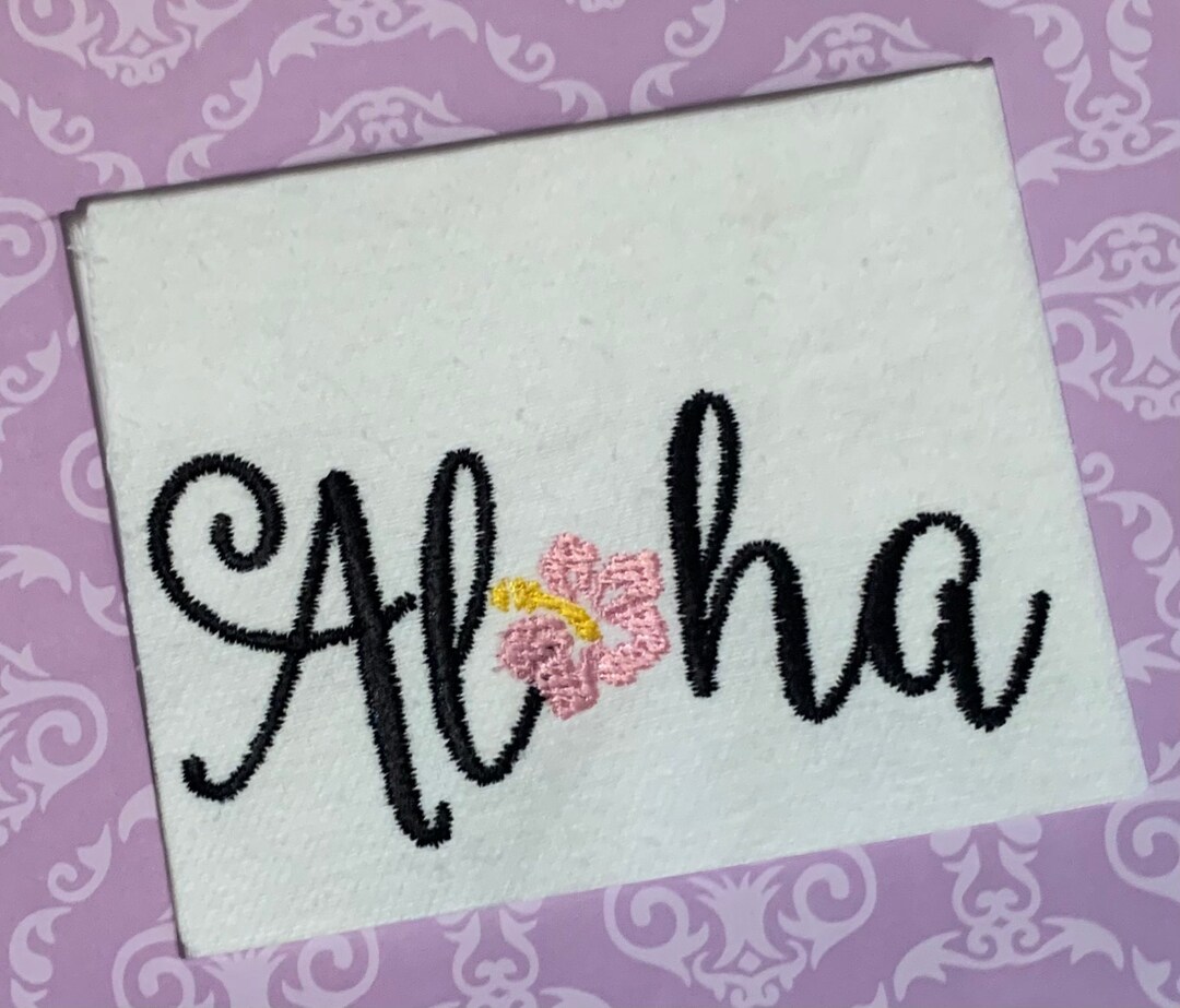 Aloha Embroidery Design,aloha Embroidery,aloha Design,hawaiian ...