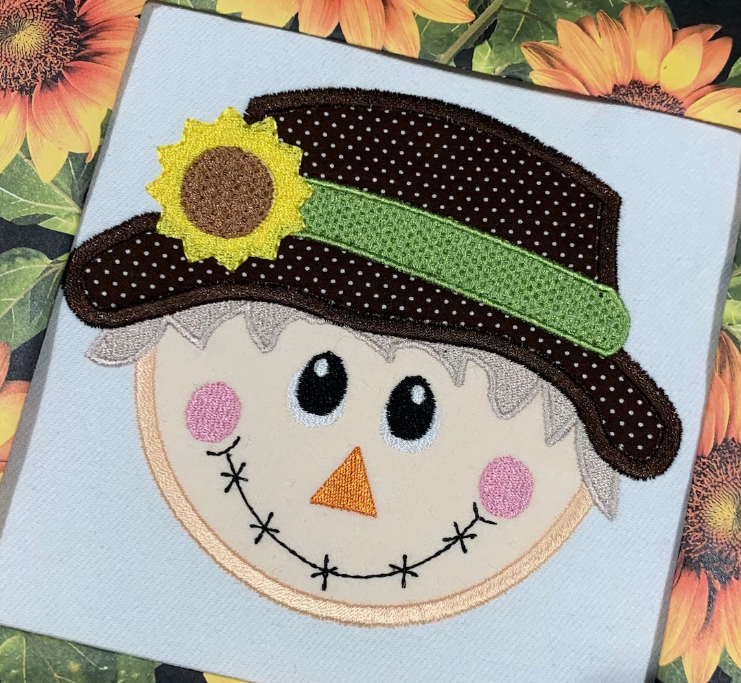 Scarecrow Applique Design,scarecrow Applique,fall Applique, Fall ...