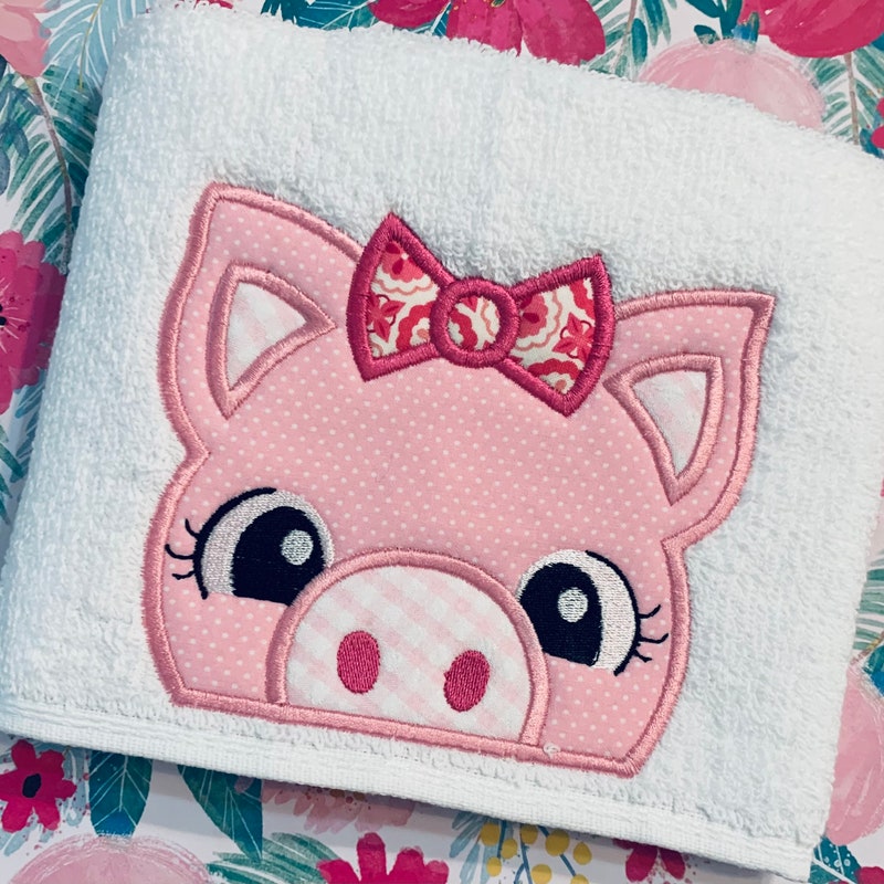 Pig Applique - Etsy