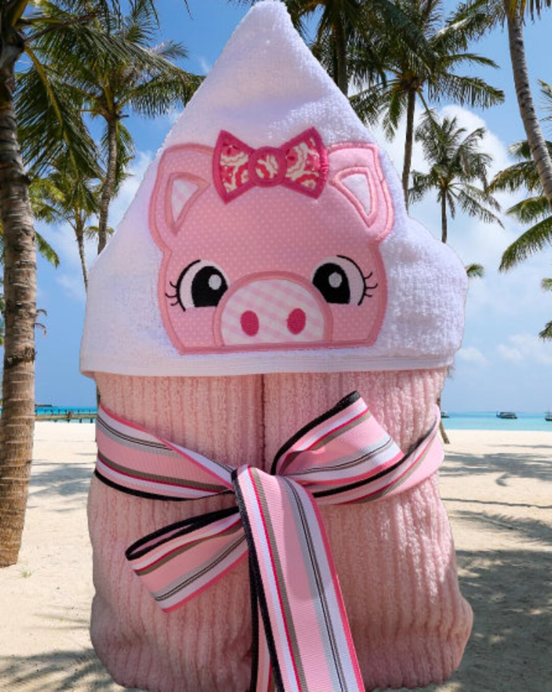 Pink Pig Hooded Towel - Etsy