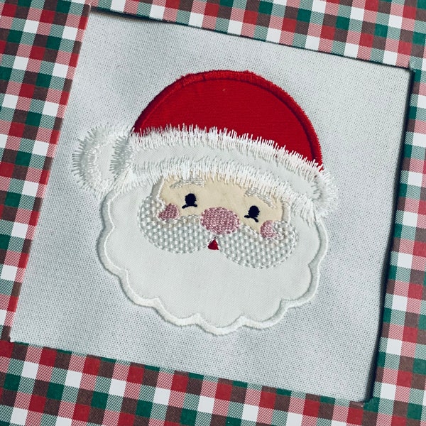 Santa Face Applique - Etsy