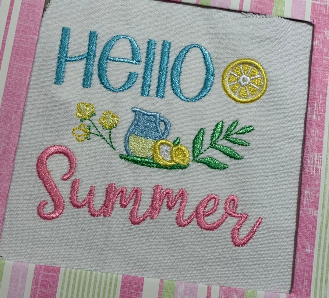 Hello Summer Embroidery Design, Hello Summer Embroidery,summer ...