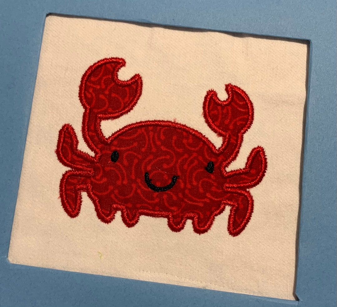 Crab Applique Design,crab Applique,summer Crab Applique,beach Applique ...