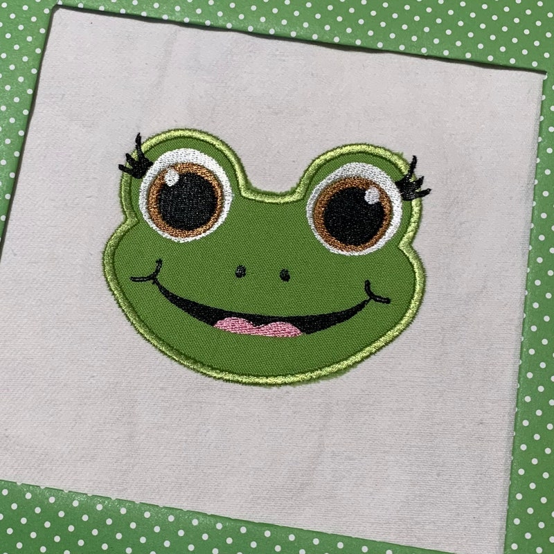 Frog Embroidery - Etsy