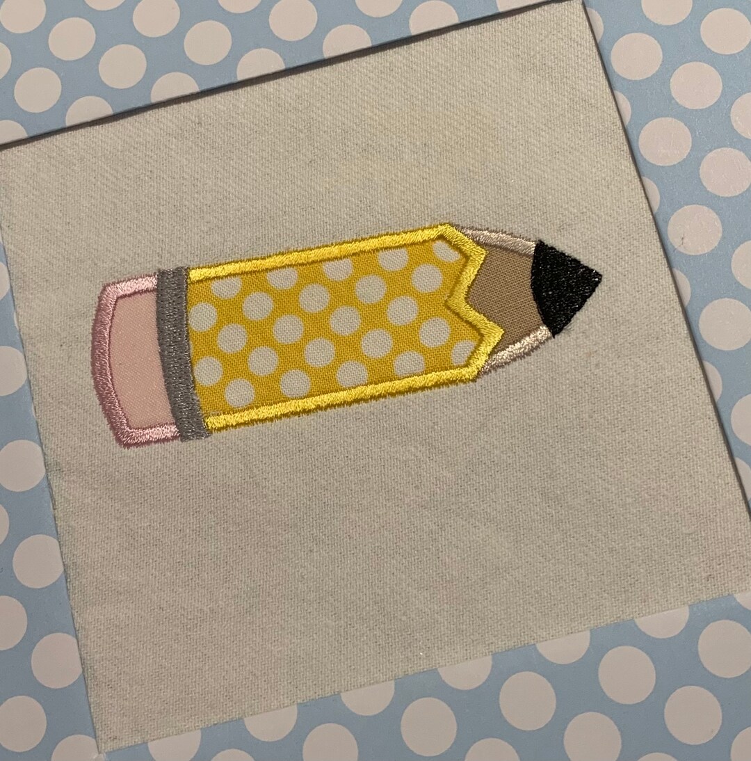 Pencil Applique Design,pencil Applique,pencil Design,kids Applique ...