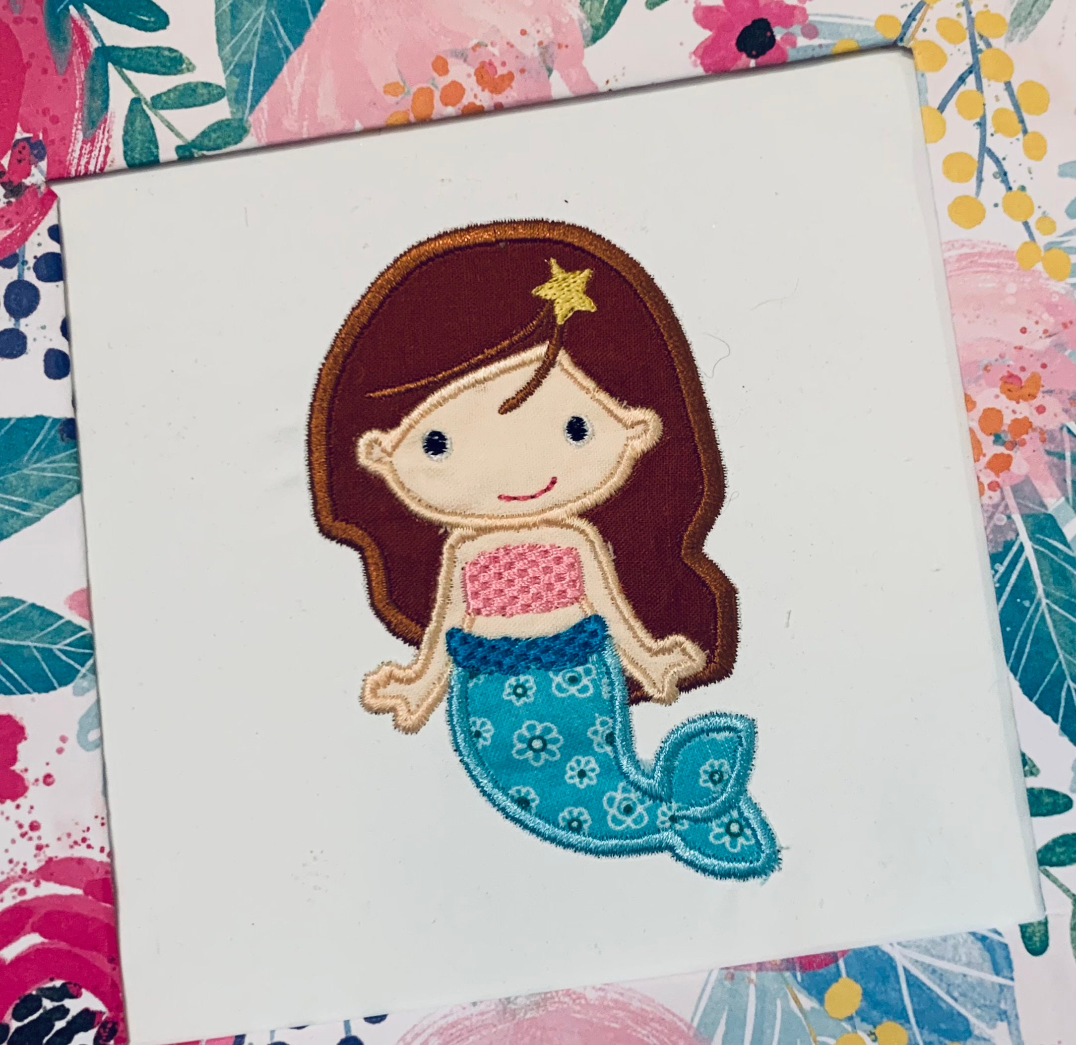 Mermaid Applique Design,mermaid Applique,mermaid Embroidery,mermaid ...