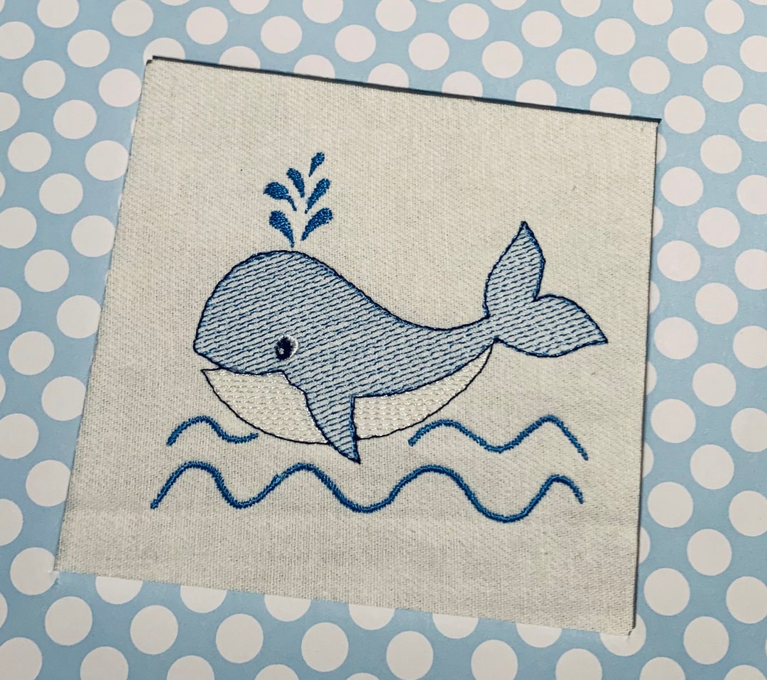 Baby Whale Sketch Embroidery Design,baby Whale Sketch,baby Whale ...
