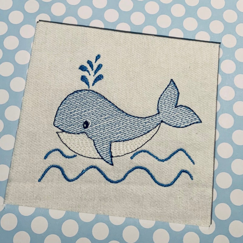 Whale Embroidery - Etsy
