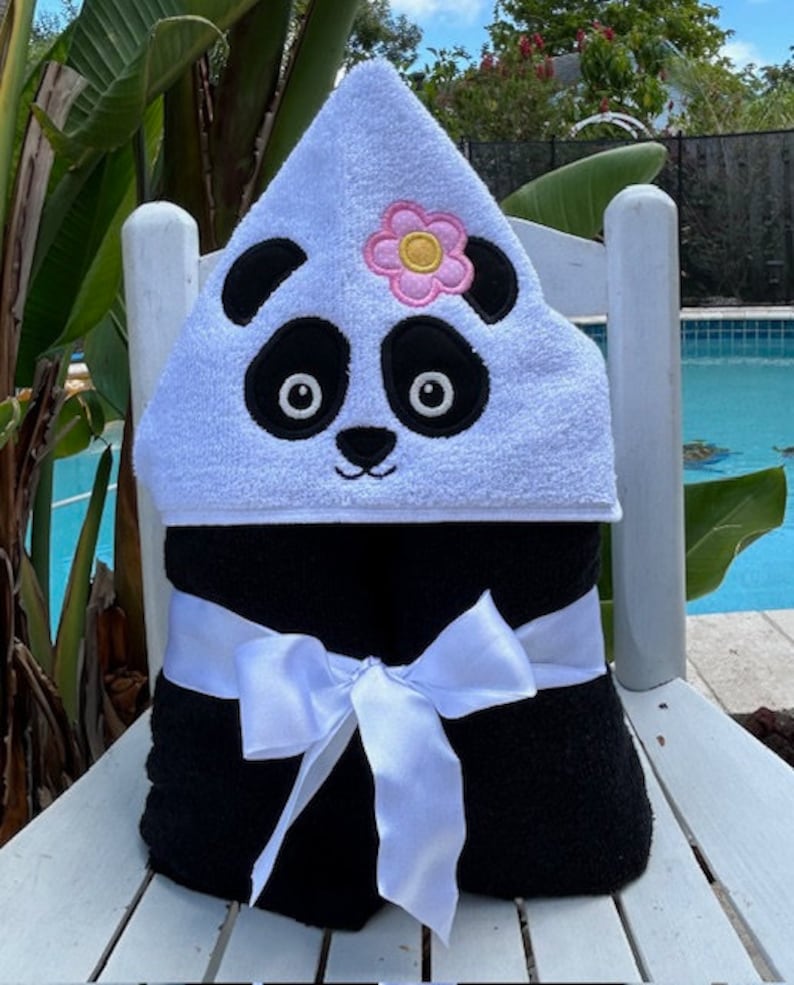 Panda Hooded Towel,kids Hooded Towel,bath Hooded Towel,pool Hooded ...