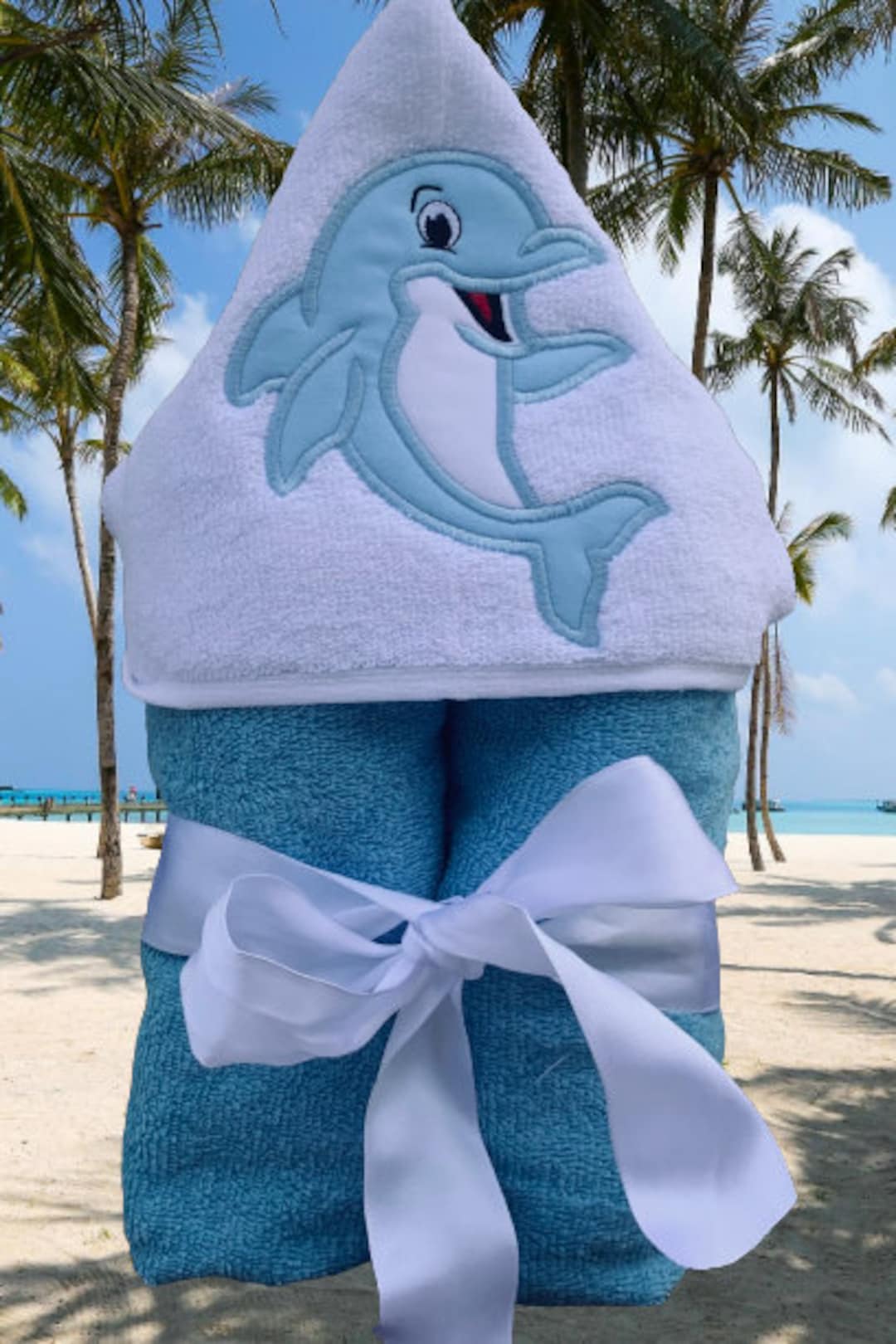 Dolphin Hooded Towel NAME INCLUDED - Etsy