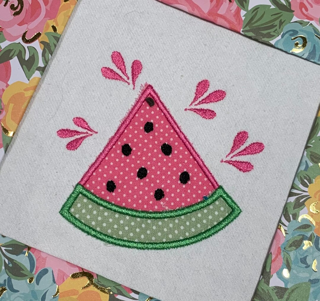 Watermelon Slice Applique Design, Watermelon Applique,watermelon Slice Applique, Watermelon ...