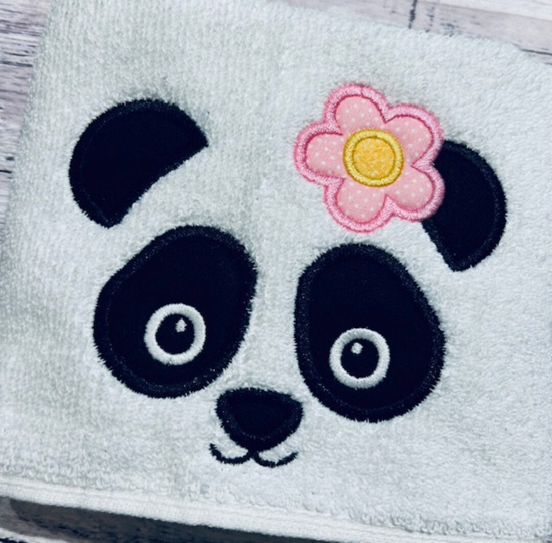Panda Applique Design,panda Hooded Towel Design,panda Applique,panda ...