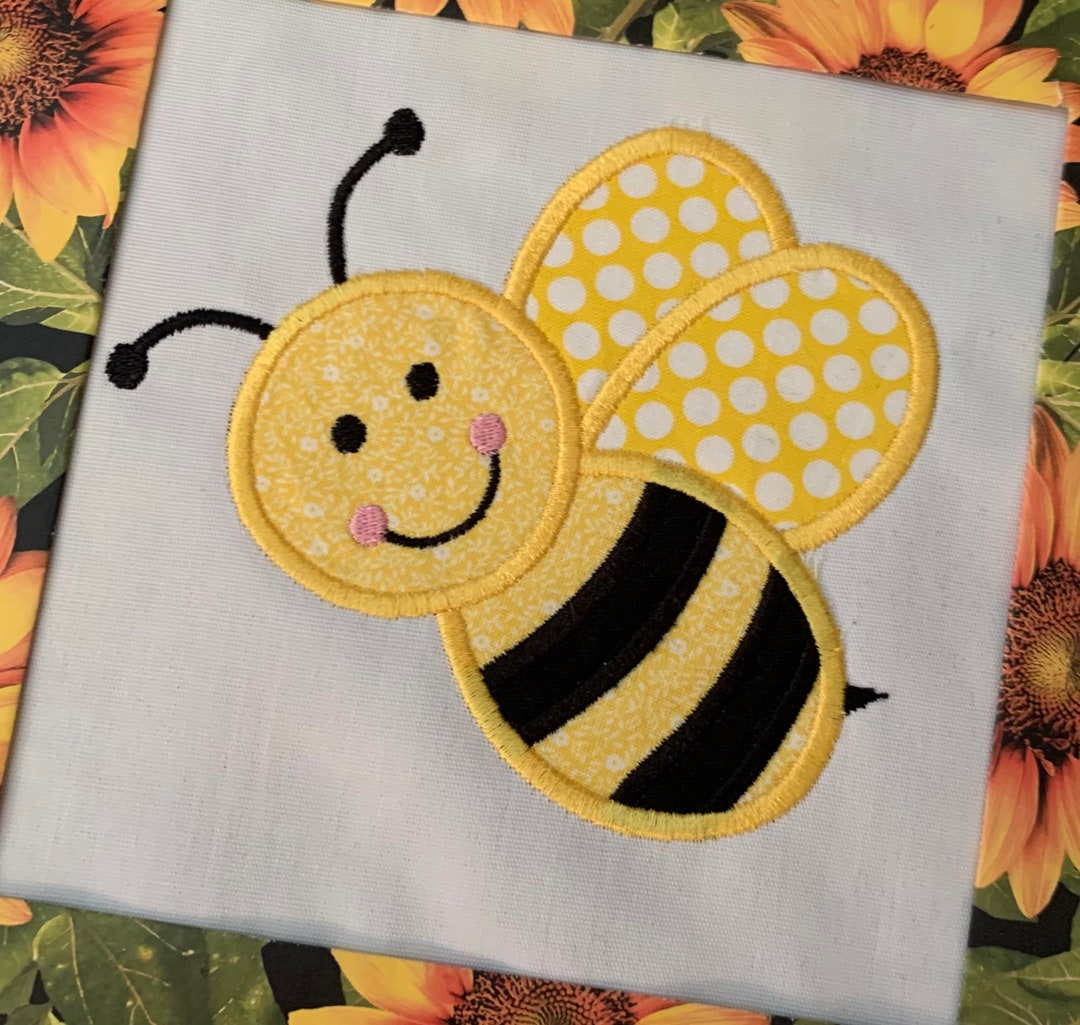 Bee Applique Design, Bee Applique - Etsy