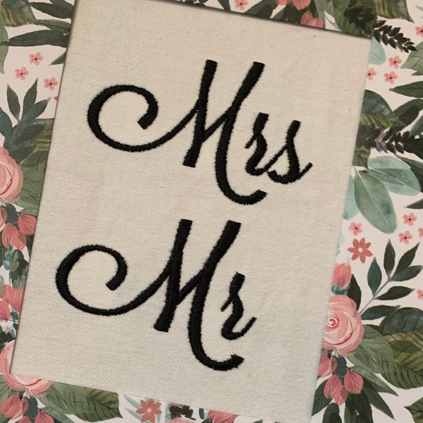 Mr and Mrs Script - Etsy
