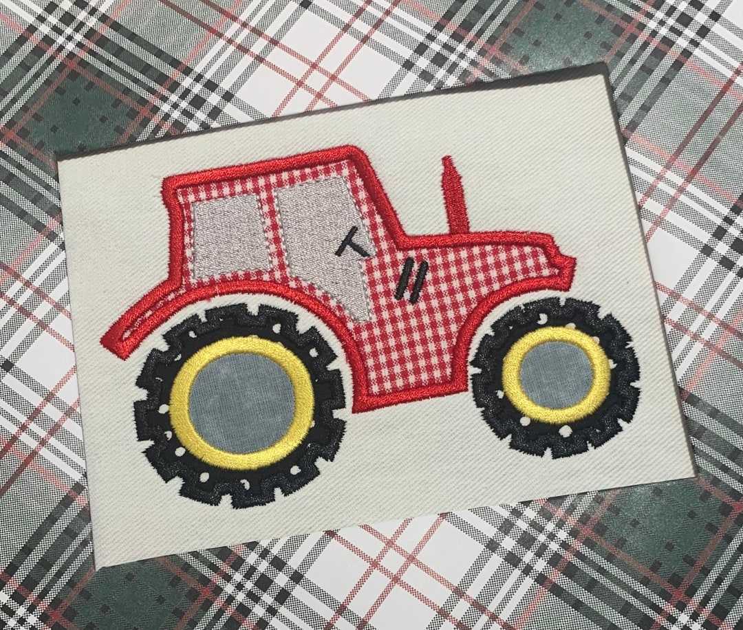 Tractor Applique Design,tractor Applique,tractor Embroidery,tractor ...