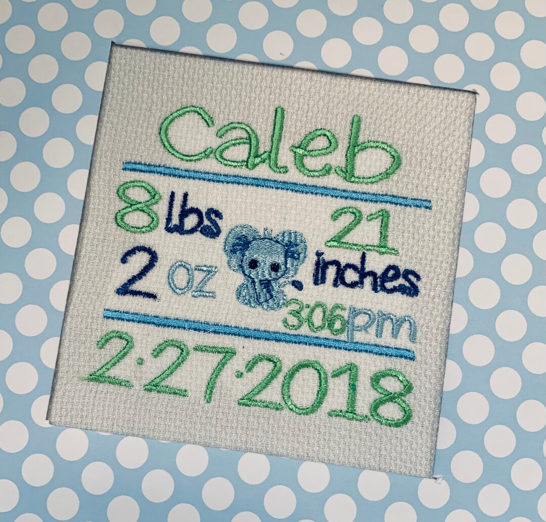 Birth Template Elephant Embroidery Design,birth Template Elephant ...