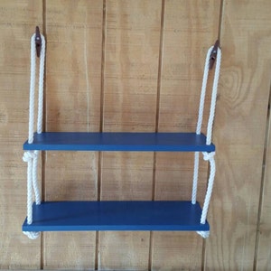 2 Tier Swing Nautical Rope Shelf, Nautical Shelf, Rope Shelf, Swing ...