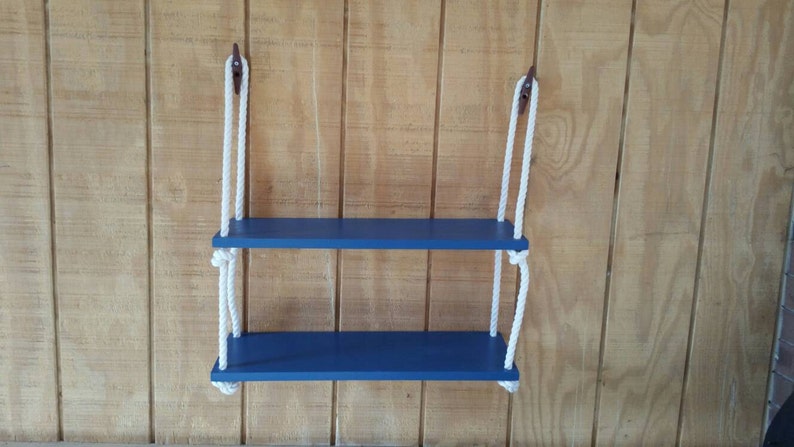 2 Tier Swing Nautical Rope Shelf Nautical Shelf Rope Shelf - Etsy
