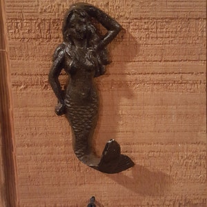 Cast Iron Mermaid Hook / Nautical Hook / Nautical Nursery / Island ...