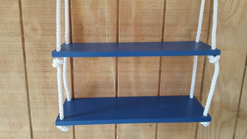 2 Tier Swing Nautical Rope Shelf Nautical Shelf Rope Shelf - Etsy