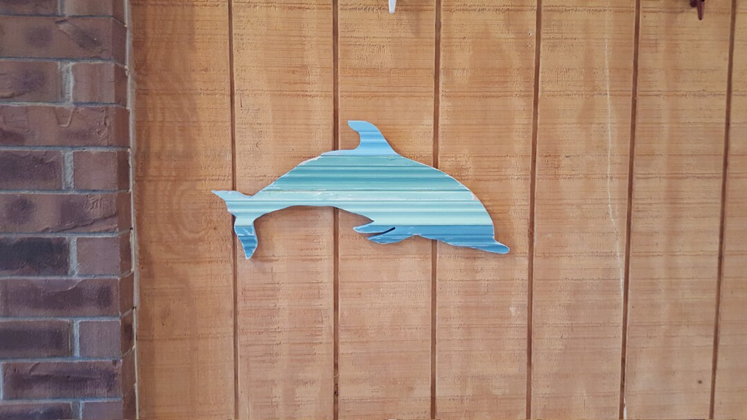 Recycled Wood Dolphin Wall Hanging: Coastal Beach Decor - Etsy