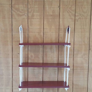 3 Tier Nautical Rope Shelf / Rope Shelf / Nautical Shelf / Nautical ...