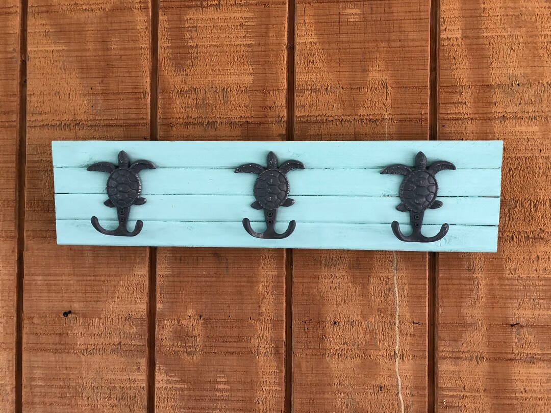Private for Cathleen Coat Rack Turtle, Nautical Nursery, Cabin Clothes ...