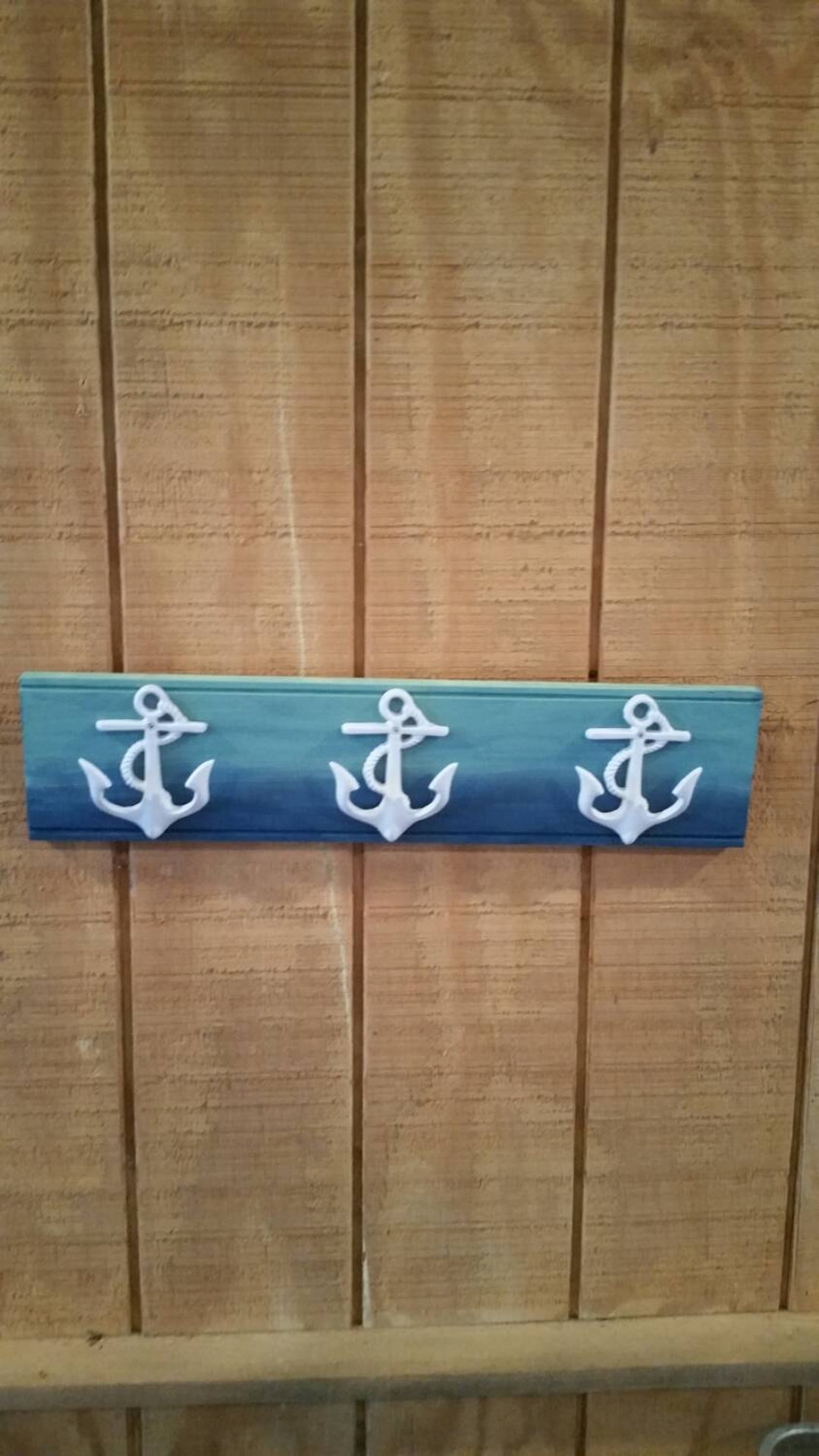 Anchor Towel Rack Ombre Effect, Anchor Hooks, Anchor Decor, Coat Hook ...