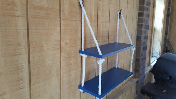 2 Tier Swing Nautical Rope Shelf Nautical Shelf Rope Shelf | Etsy
