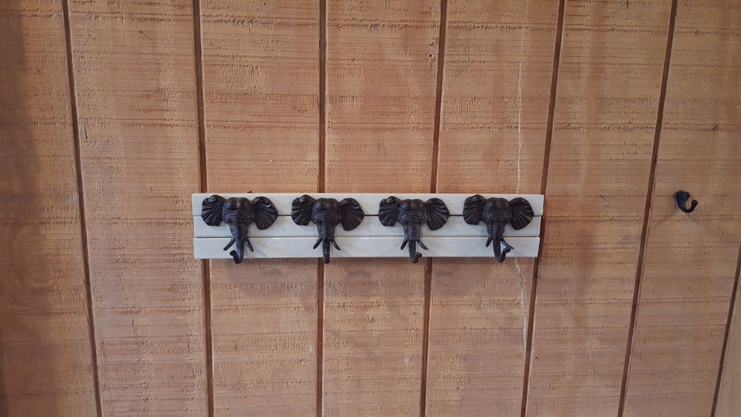 Elephant Decor, Jungle Coat Rack, Safari Nursery, Safari Bathroom ...