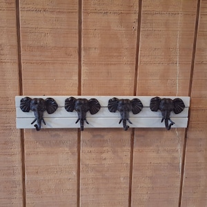 Elephant Decor, Jungle Coat Rack, Safari Nursery, Safari Bathroom ...