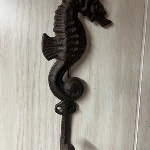 Seahorse Cast Iron Seahorse Hook / Nautical Hook / Nautical Nursery ...