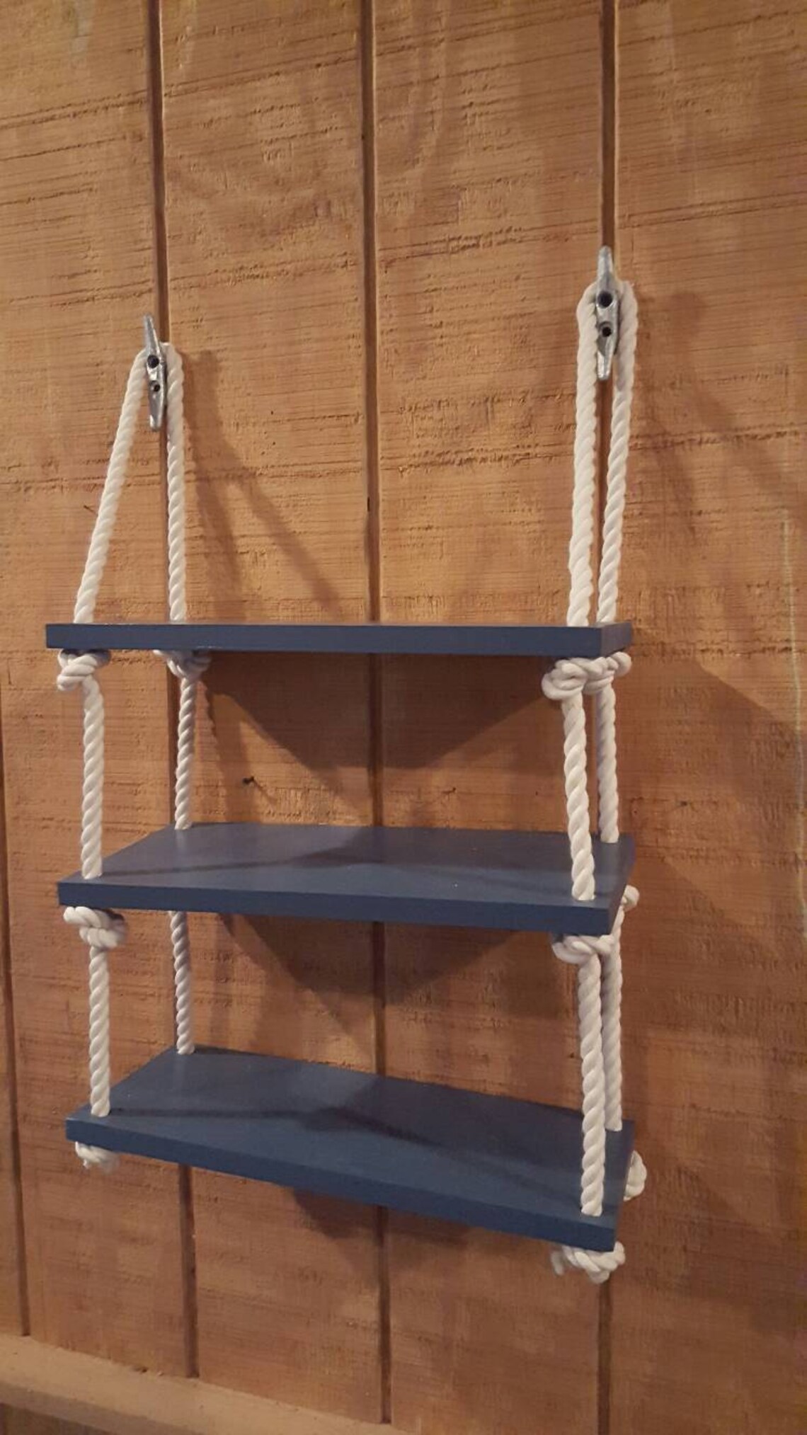 Nautical Rope Shelf 3 Tier Rope Shelf Nautical Shelf - Etsy España