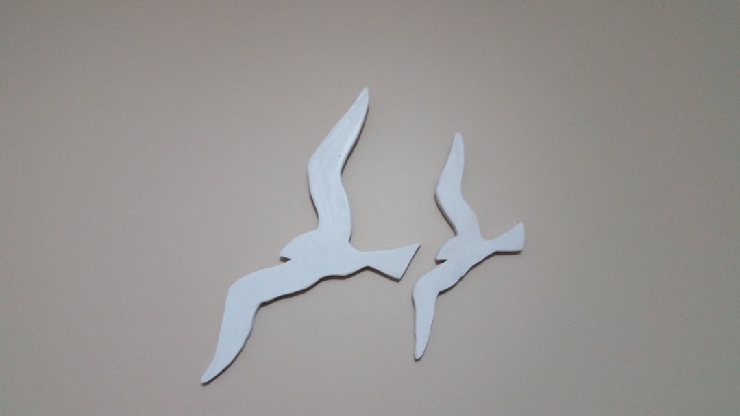 Seagull White Wall Hanging, Beach Decor, Nautical Nursery, Seagull ...