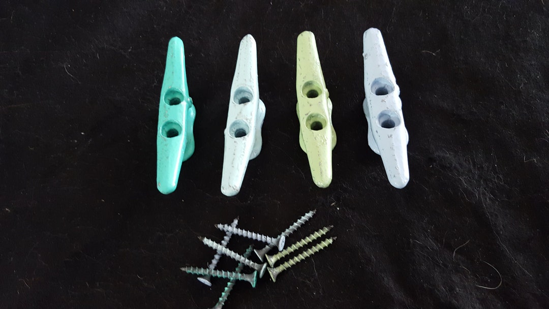 TWO 4" Distressed Boat Cleats, Drawer Pull, Dock Cleat, Nautical Decor ...