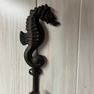 Seahorse Cast Iron Seahorse Hook / Nautical Hook / Nautical Nursery ...