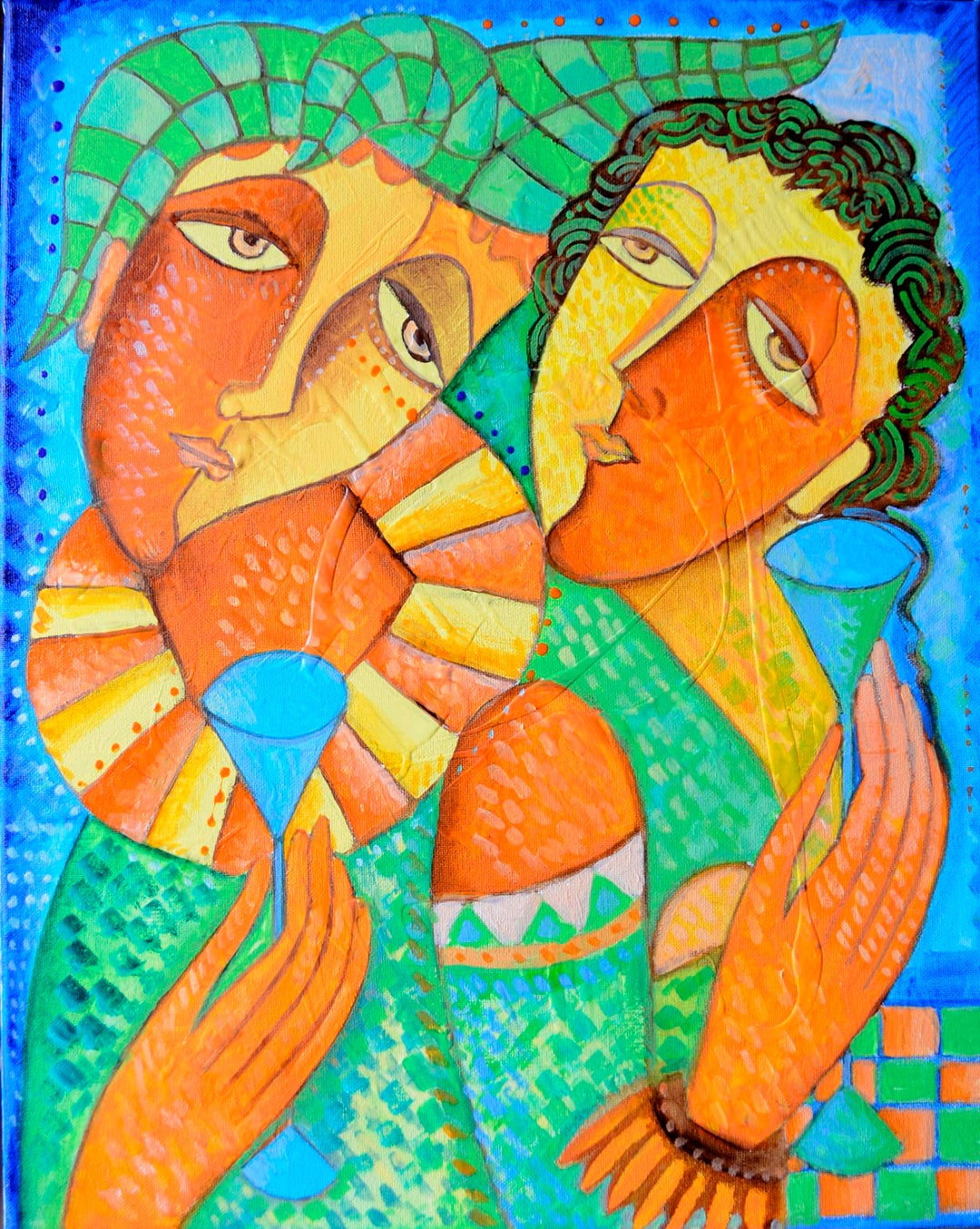 Large Print,cubist Art,picasso Style,cubism,figurative Painting we Will ...