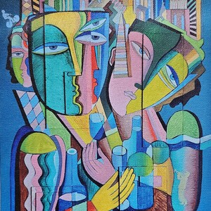 Canvas Print, Wall Art, Cubism " Song for You " 11.5 X 8 Inch, Canvas ...