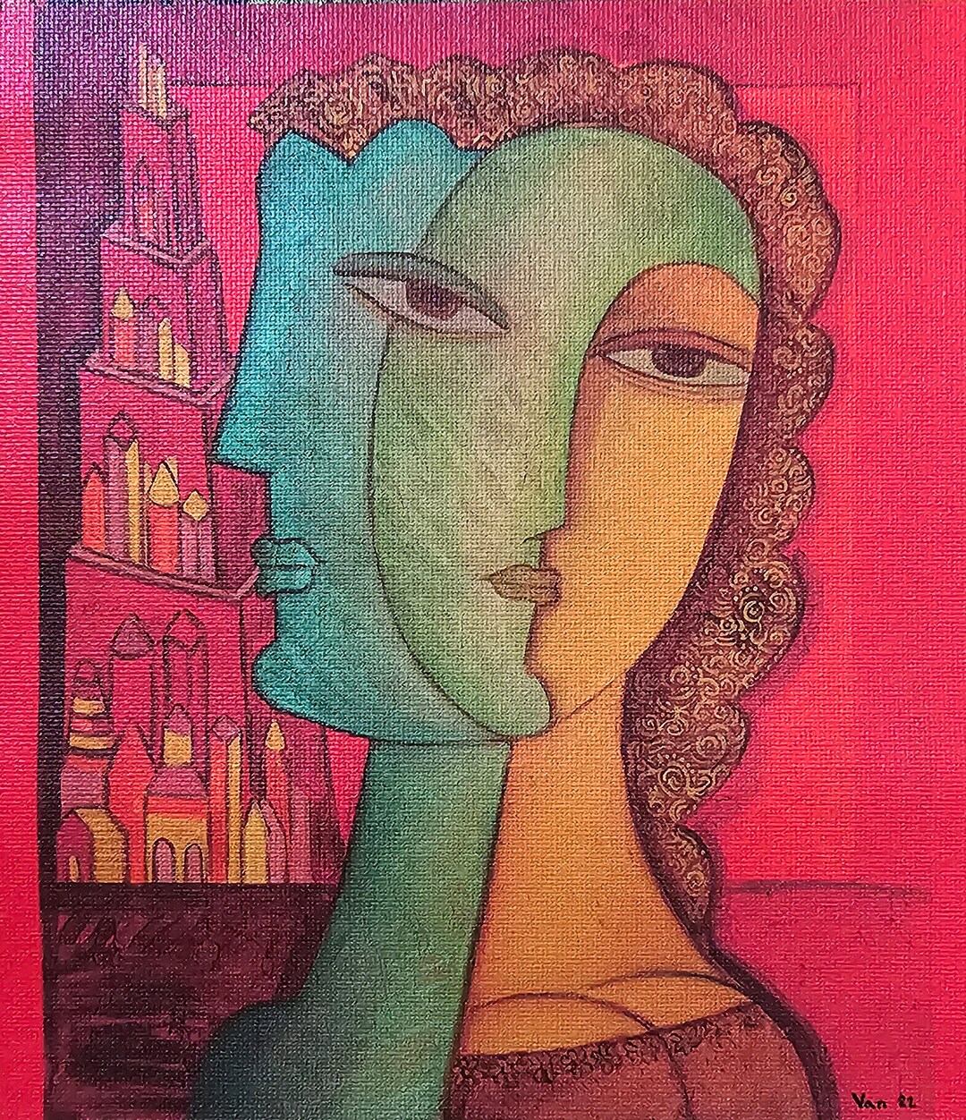 Canvas Print, Wall Art, Cubism " Love Diffusion" 8 X 7 Inch, Canvas ...