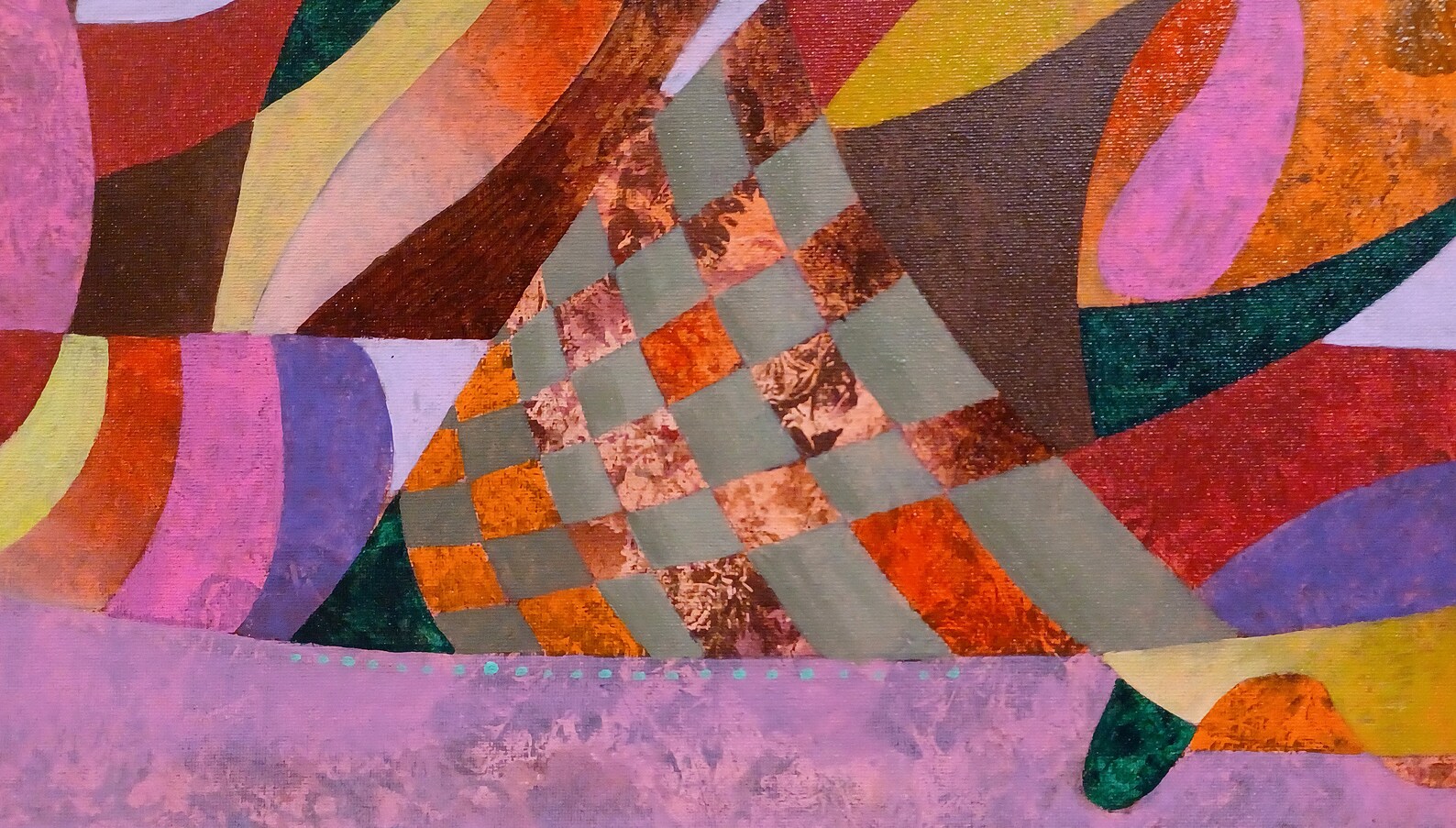 Cubist River Painting: Original Oil & Acrylic on Canvas (18x24 Inch) - Etsy