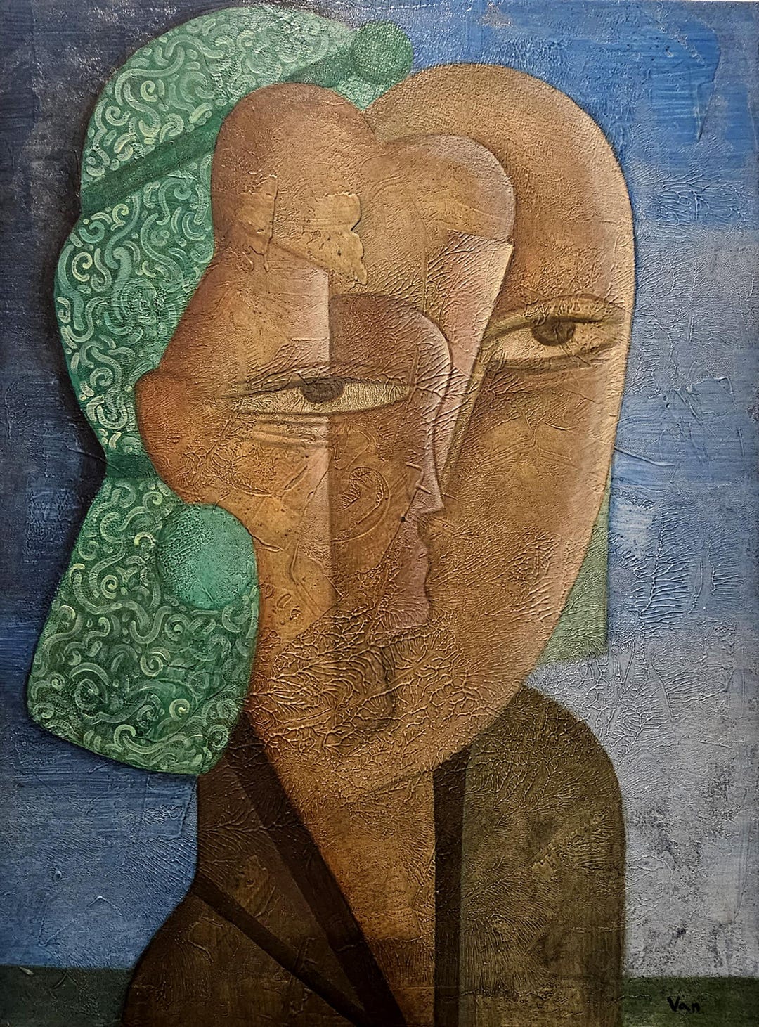 Surrealistic Portrait, Oil on Canvas " A Mysterious Woman " Canvas Art ...