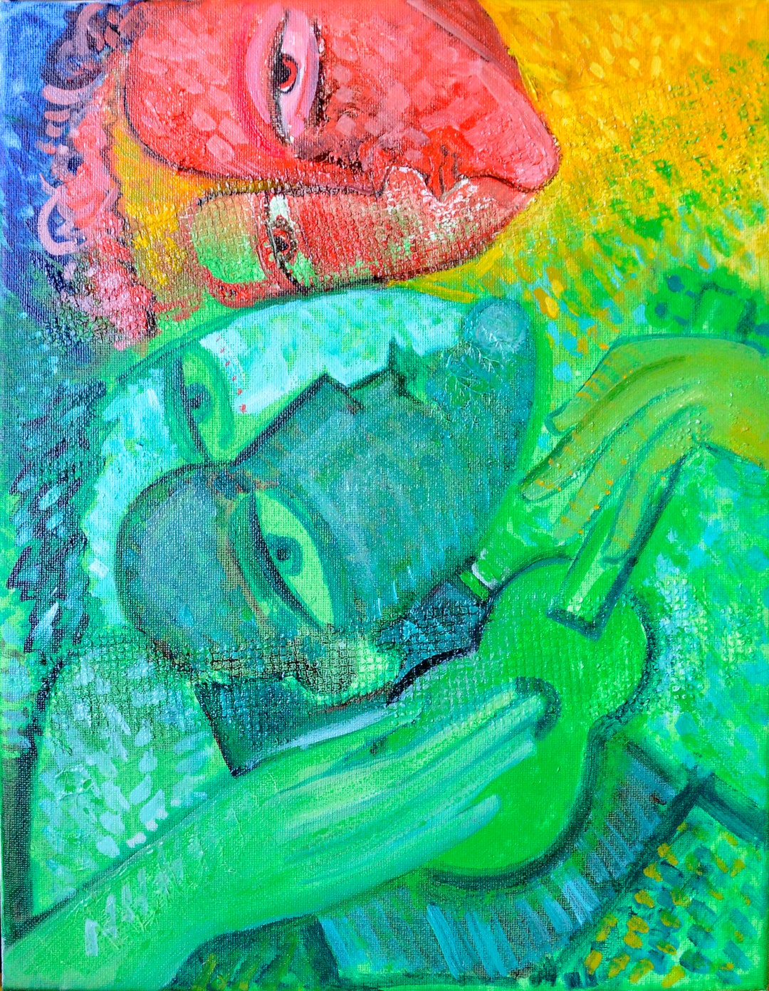 Cubist Oil Painting: "musical Mood" by Van Hovak (11x14.1 Inch) - Etsy