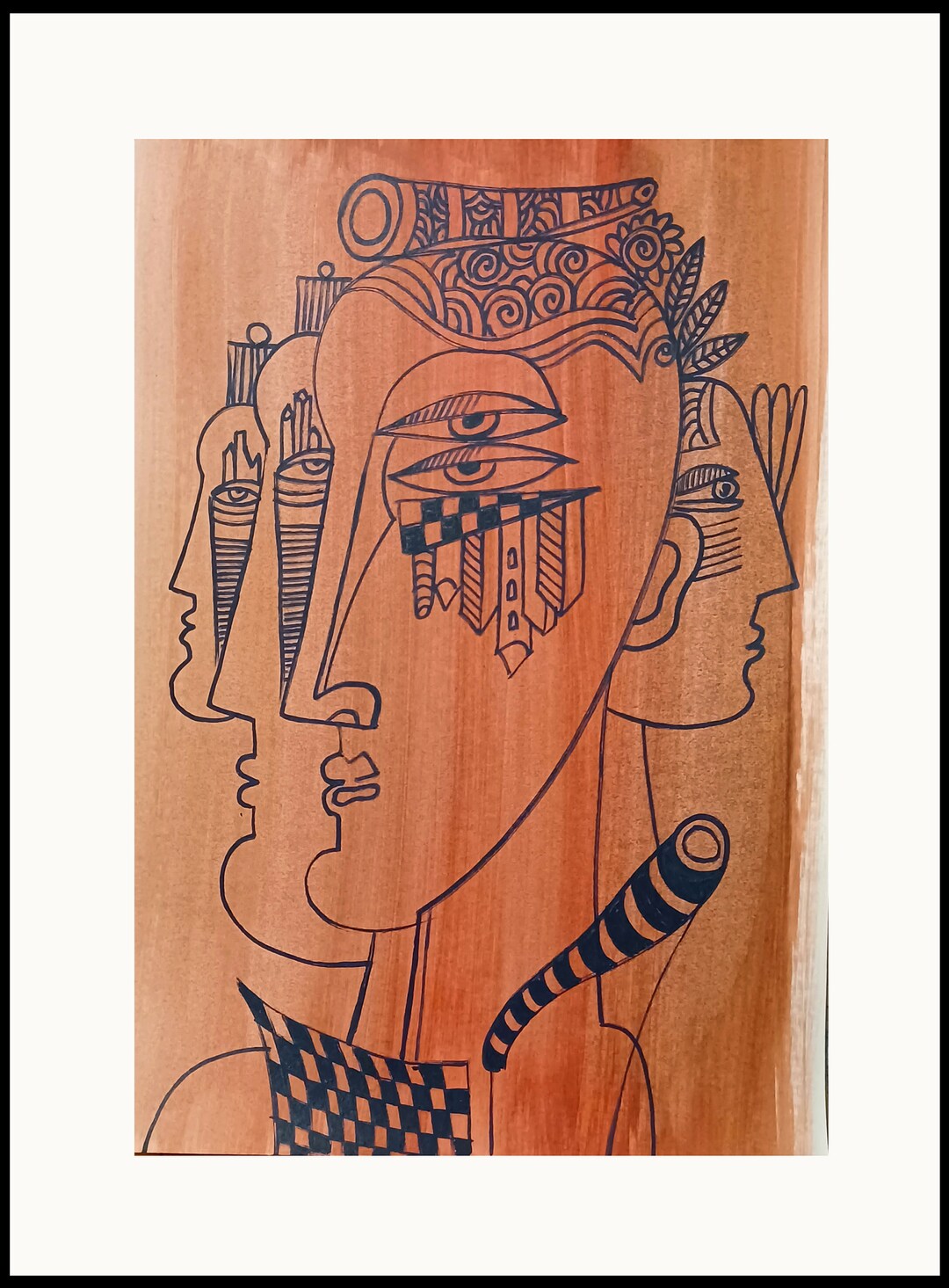 Original Cubist Painting: "multidimensional Person" Picasso Style Art ...